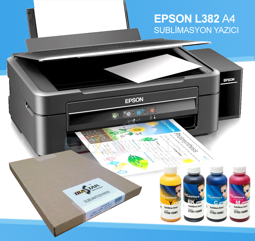 Epson L382 A4 Süblimasyon Yazıcı (4 Renk)